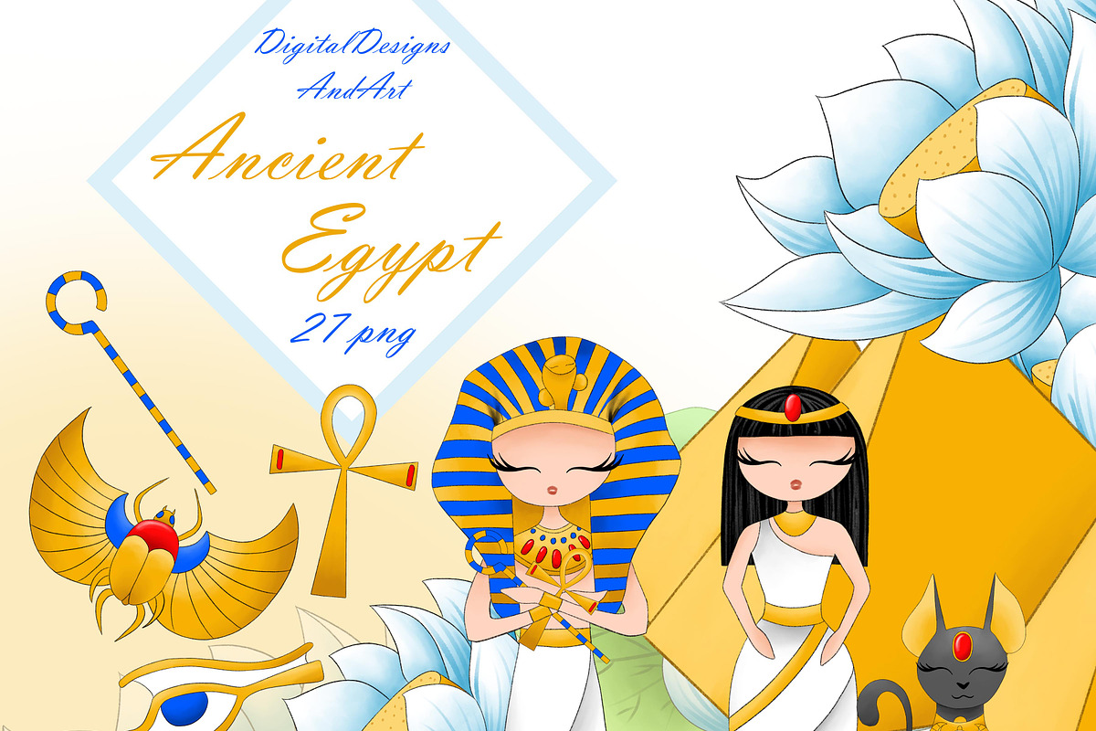 Ancient Egypt clipart, an Illustration by DarinaDigital | Creative Market