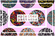 10 splatter seamless patterns, a Pattern Graphic by Asyndrom
