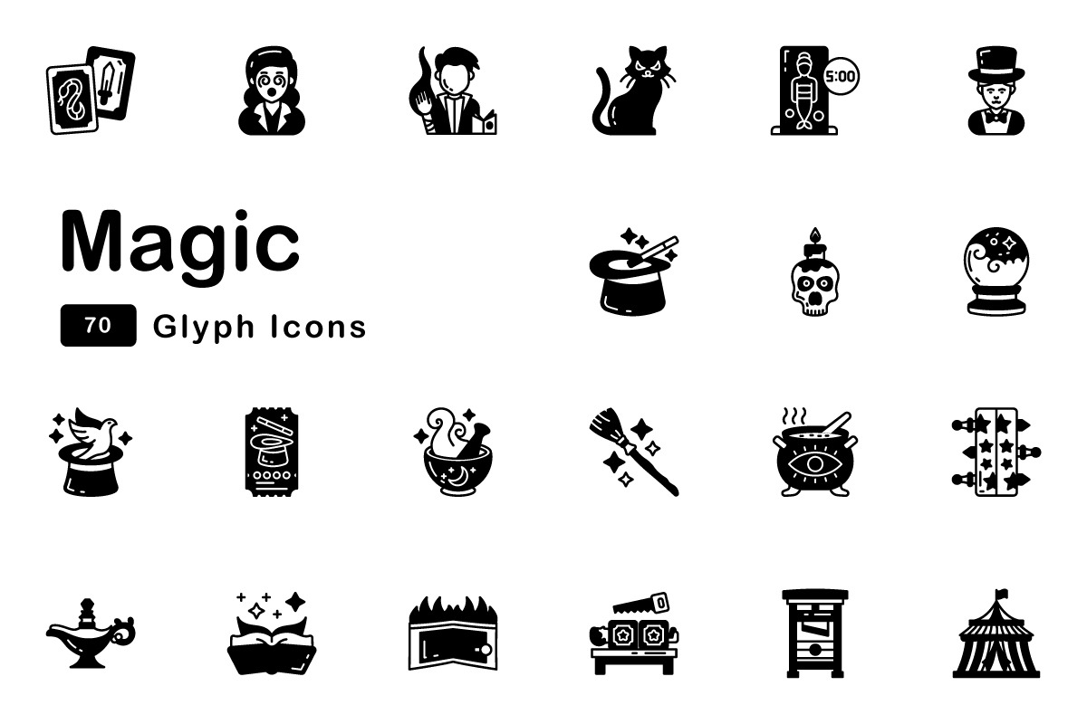 Magic Glyph Icons, a Solid Icon by vectorstank