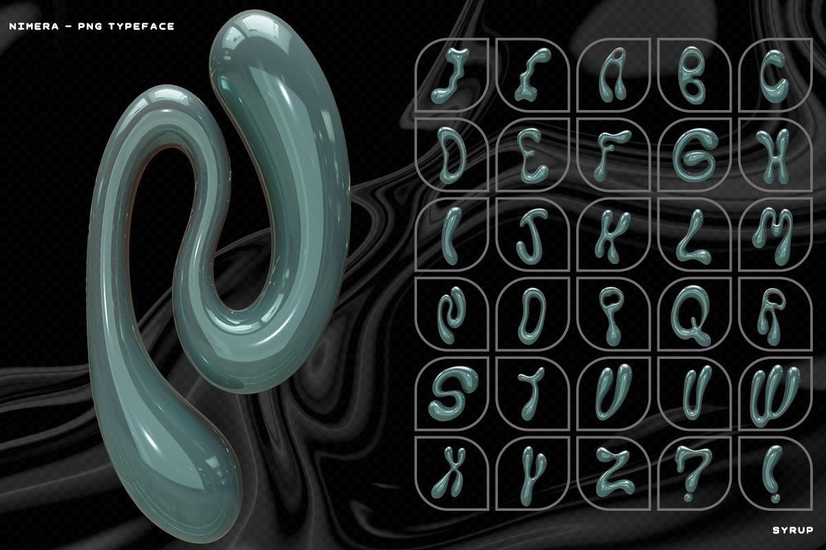 Nimera - Chrome, Holographic Letters, a Graphic by saintricchi