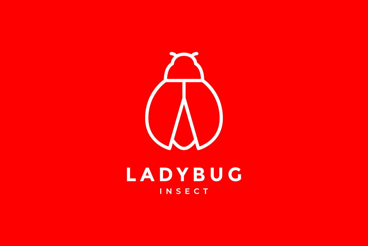 minimalist bug insect logo design