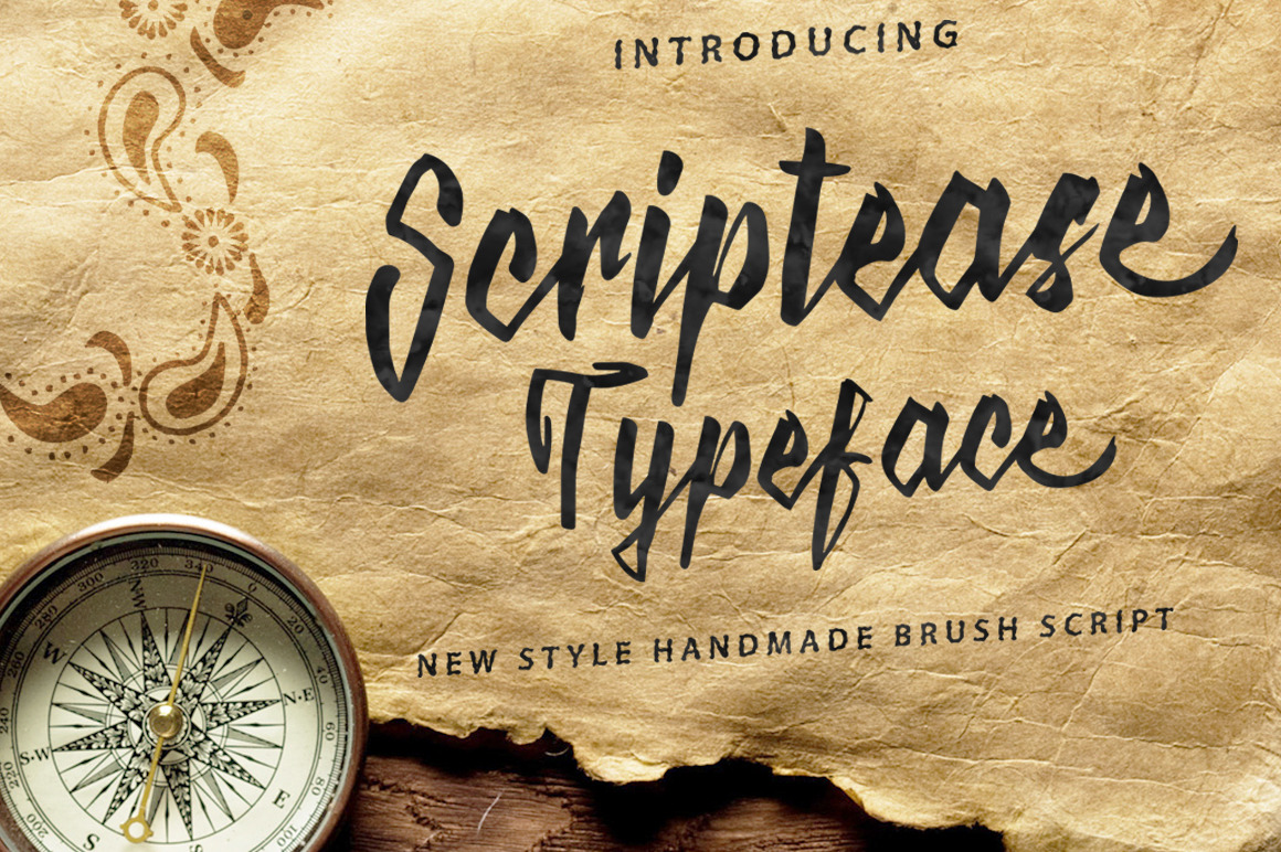 Scriptease Typeface, a Script Font by QueenType