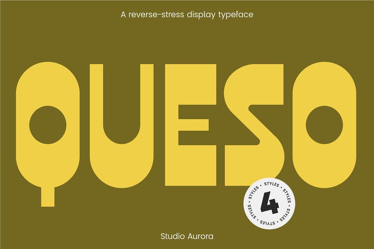 Queso – Quirky Retro Display Font