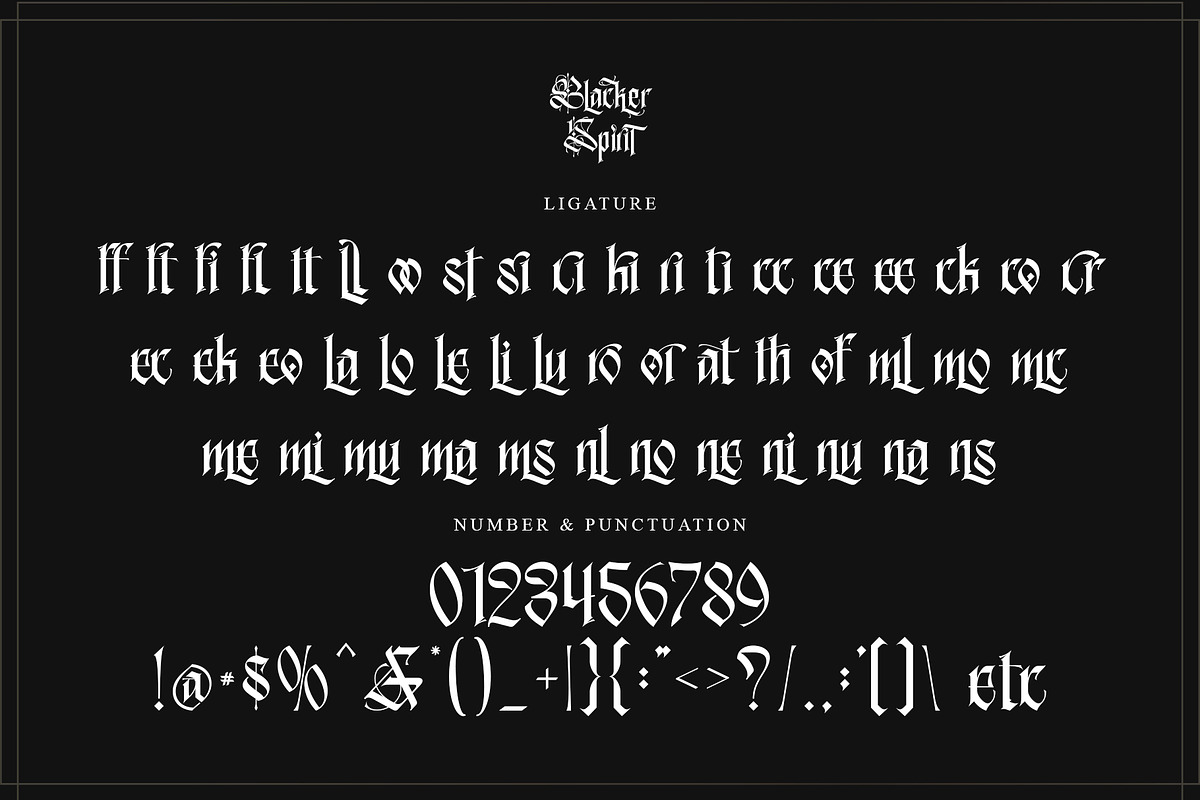 Blacker Spirit Font