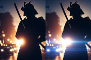 Anamorphic lens flare or anamorphic lens flare