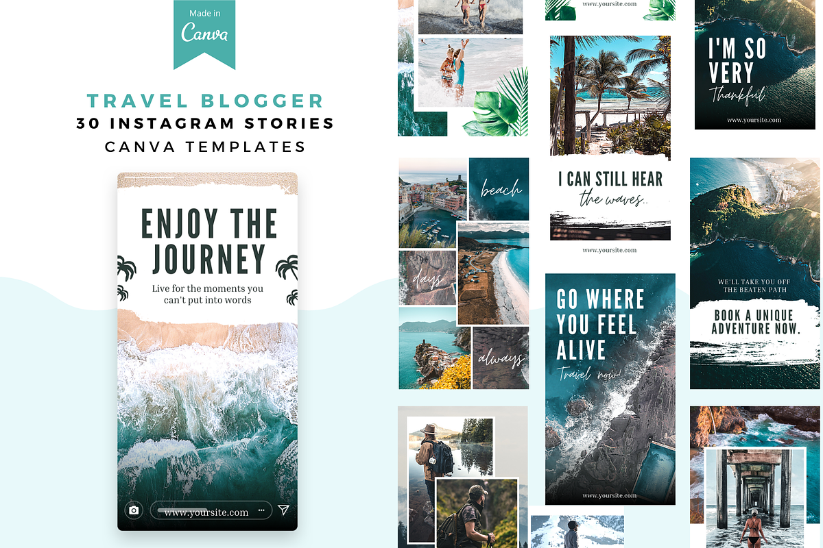 Travel Instagram Story Canva, a Templates & Theme by The Blog Creative