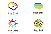 10 Brain Logo Bundle #3, a Branding & Logo Template by PutraCetol Studio