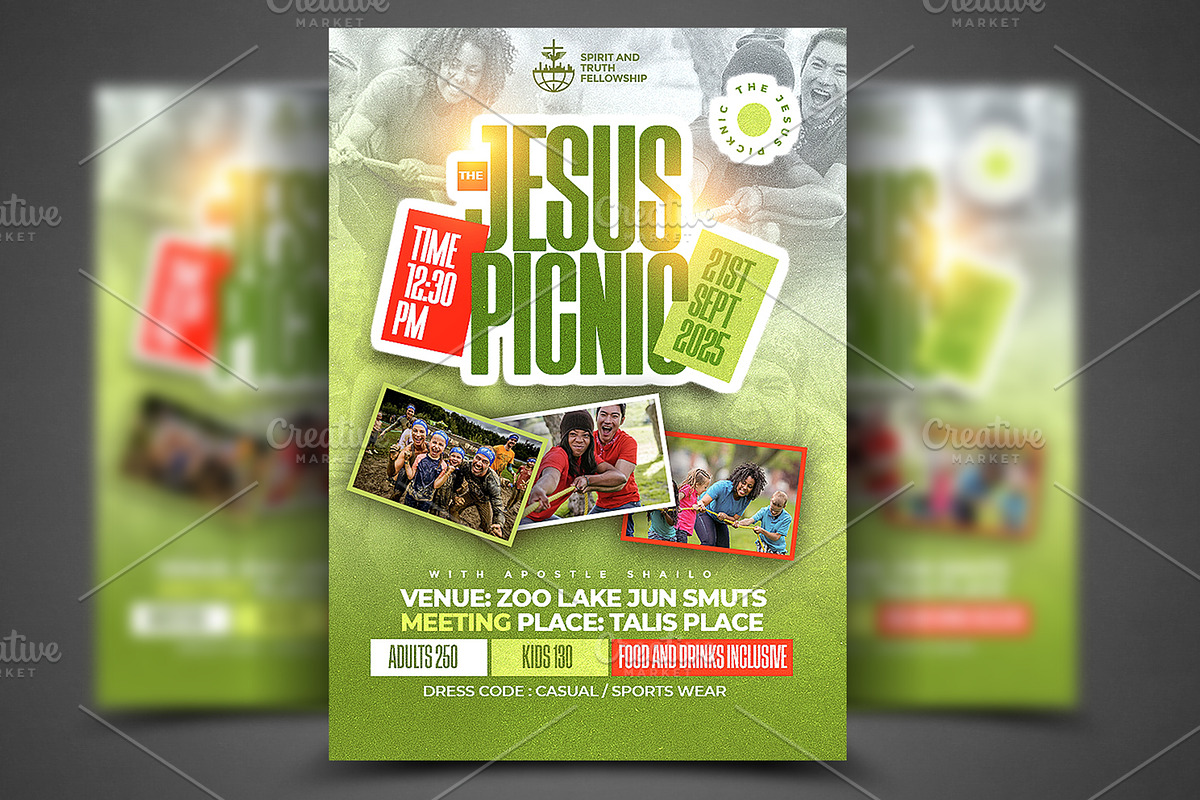 church picnic flyer designing