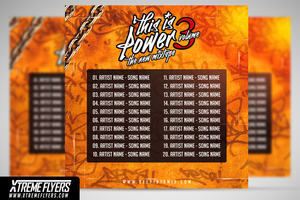 Mixtape Cover Template, a Poster Template by XtremeFlyers