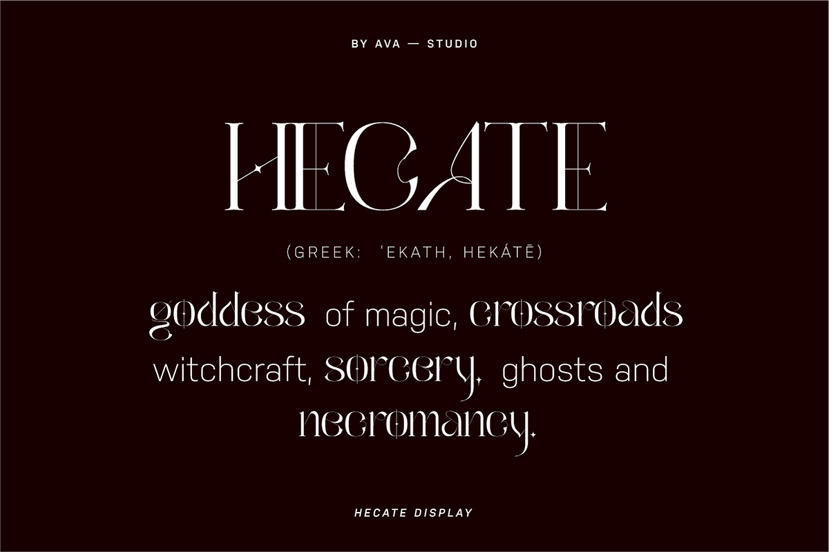 Hecate Display Font, a Serif Font by BY AVA — studio