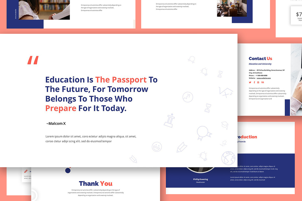 Academia Education Google Slides, a Presentation Template by Giant Design