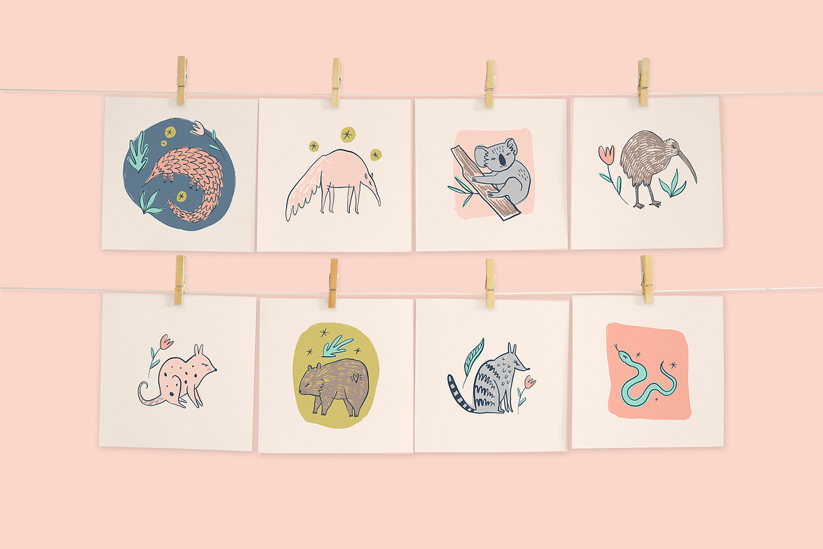 Australian Animals Bundle, an Animal Illustration by Annie Konst