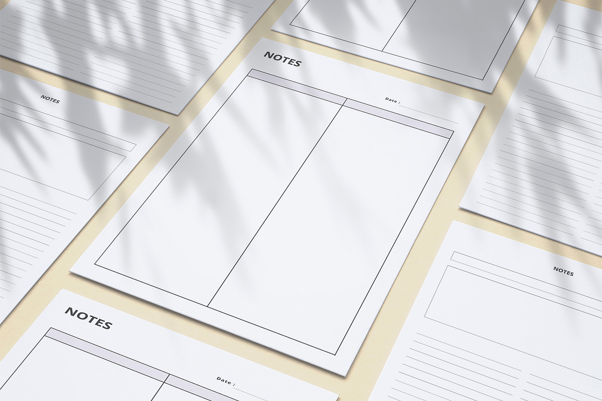Notebook Lined Paper Template, a Stationery Template by Design Zone