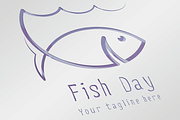 Fish Day Logo, a Branding & Logo Template by Infographic Paradise