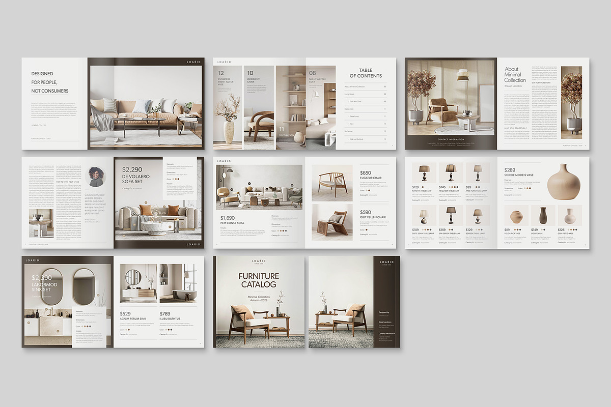 Square Furniture Catalog, a Brochure Template by BrandPacks