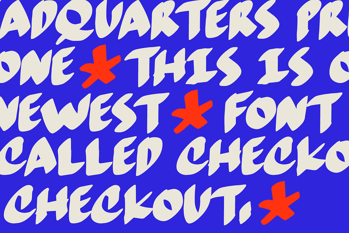 Checkout Font