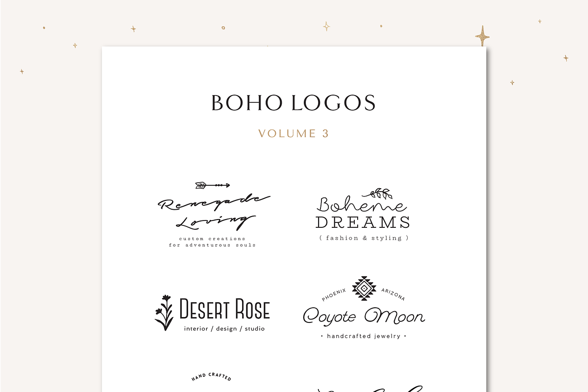Boho Logo Templates Vol. 3, a Branding & Logo Template by Wild Side ...