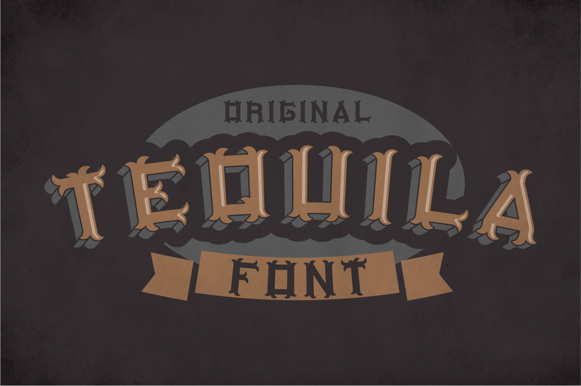 Original Tequila Label Typeface | Symbol Fonts ~ Creative Market