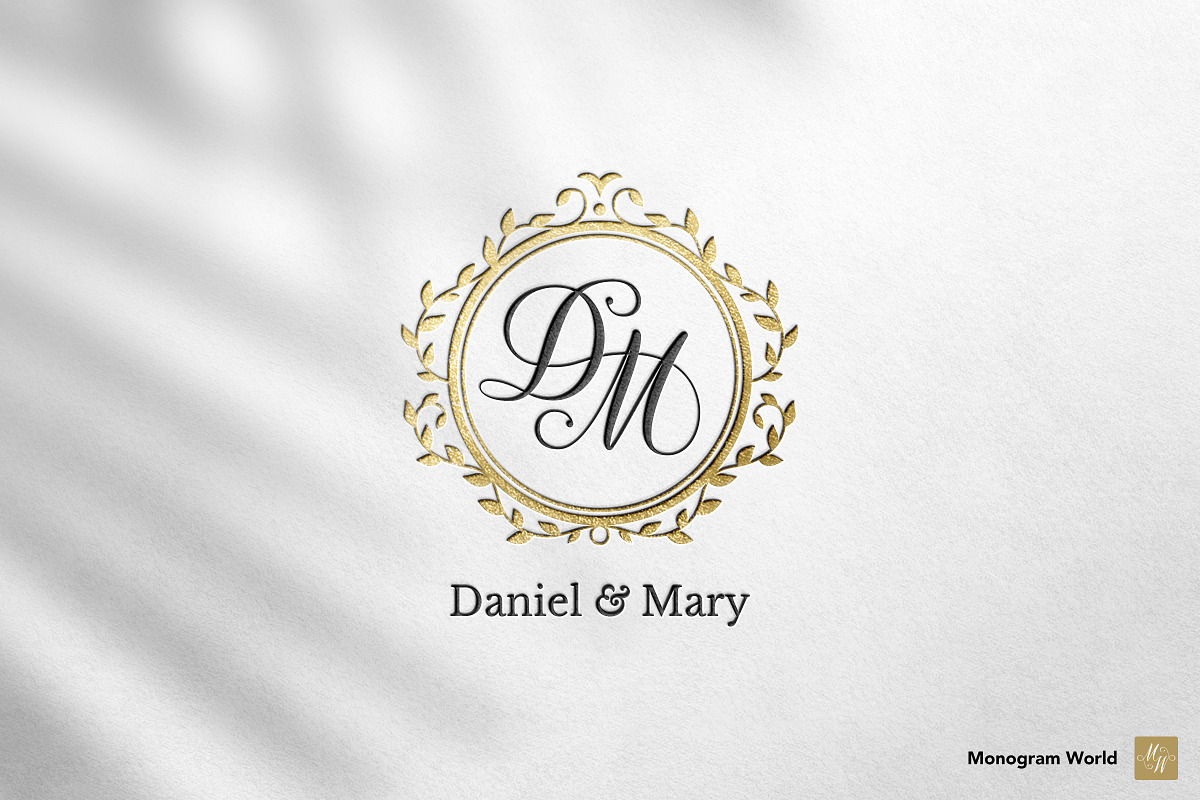 Wedding Monogram DM, a Branding & Logo Template by Monogram World