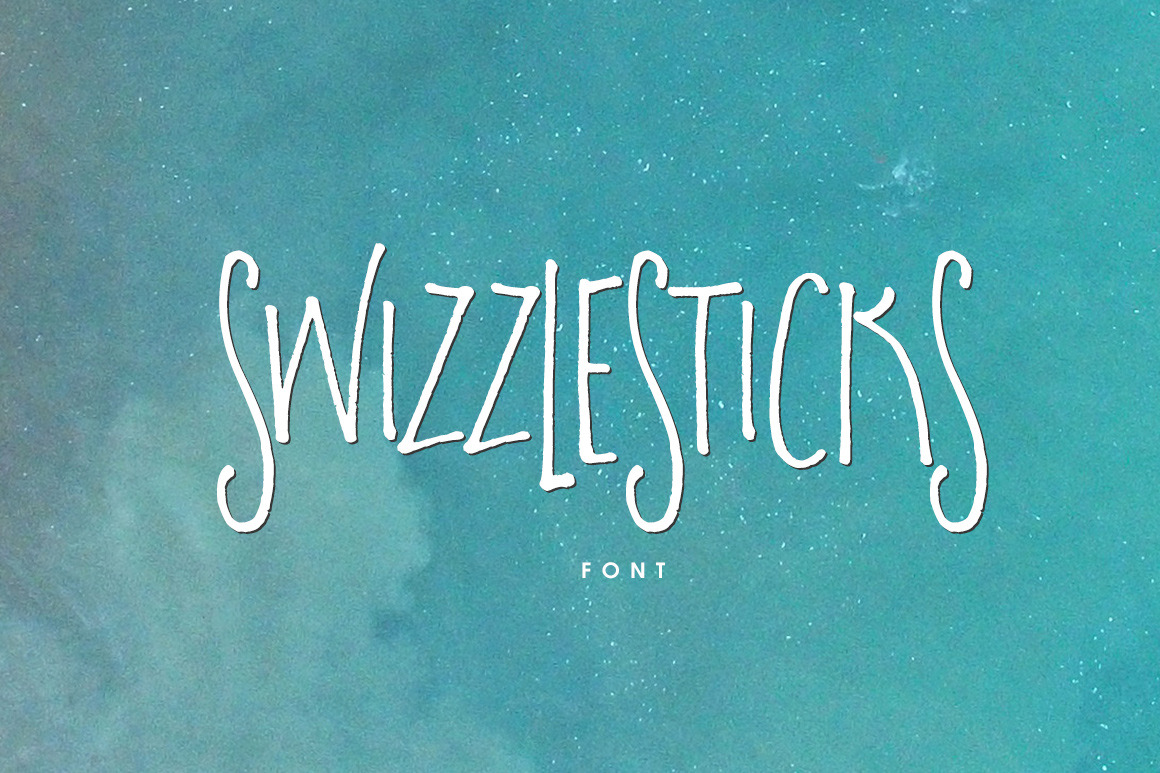 Swizzlesticks Font, a Script Font by Creativeqube Design