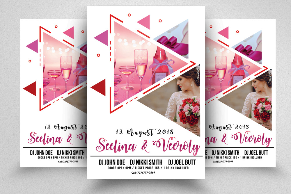 Marriage Ceremony Flyers, a Flyer Template by Psd Templates