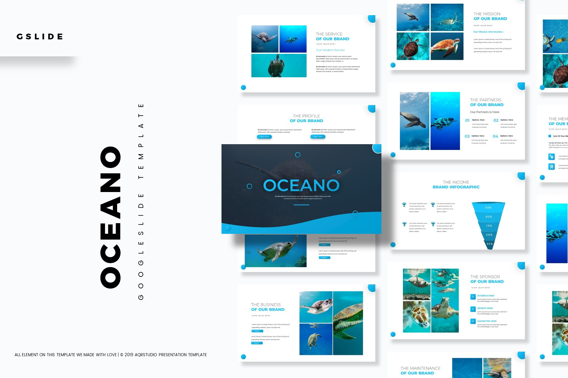 Oceano - Google Slides Template, a Presentation Template by AQR Studio