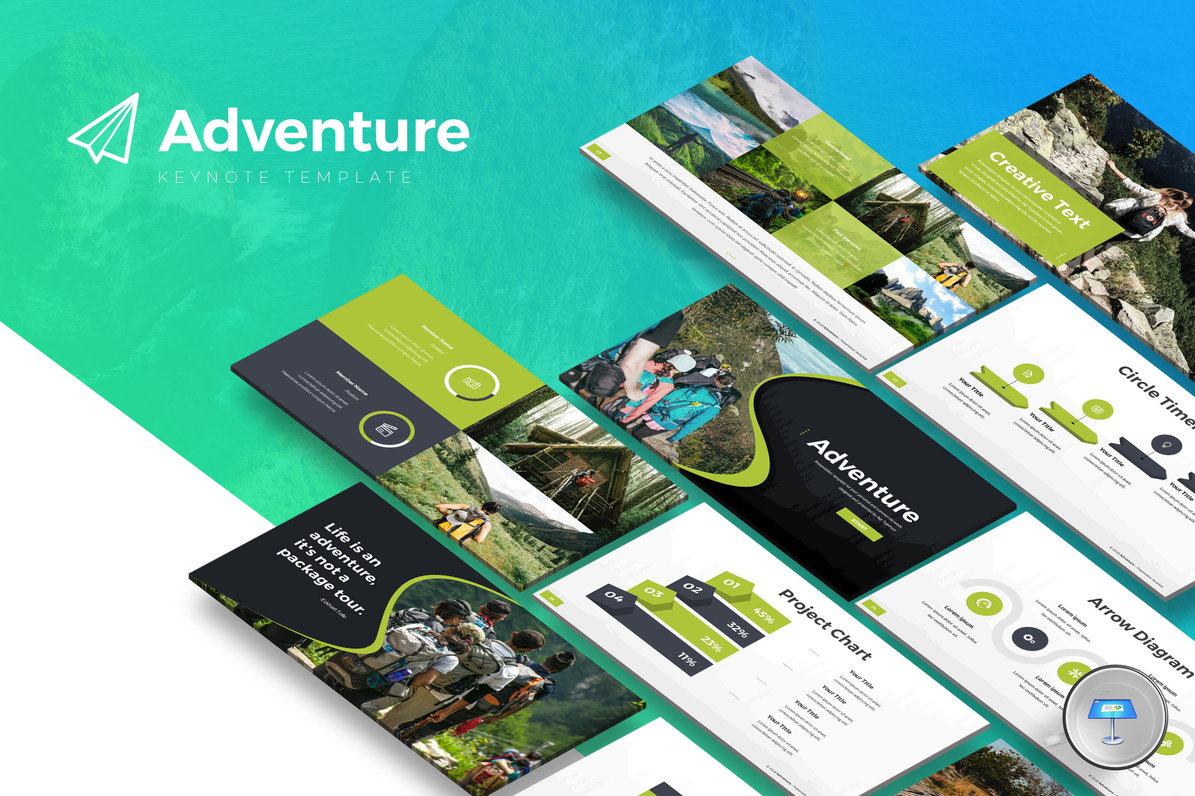 Adventure - Keynote Template, a Presentation Template by AQR Studio