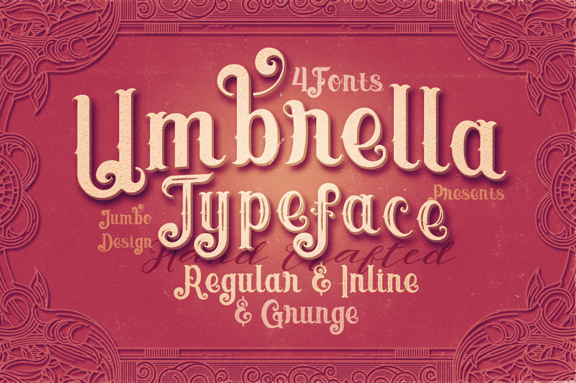 Umbrella - 4 Display Fonts, a Serif Font by JumboDesign