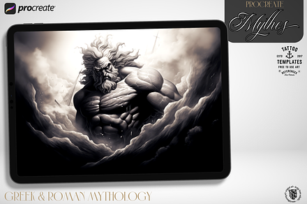 Procreate Gods & Myths Stamp Greek | Creative Market