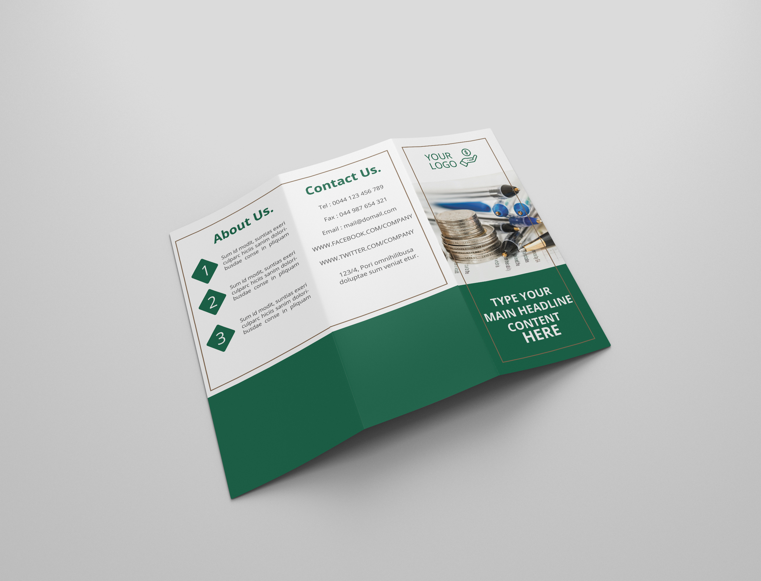 Finance Tri-fold Brochures, a Brochure Template by Creatricks