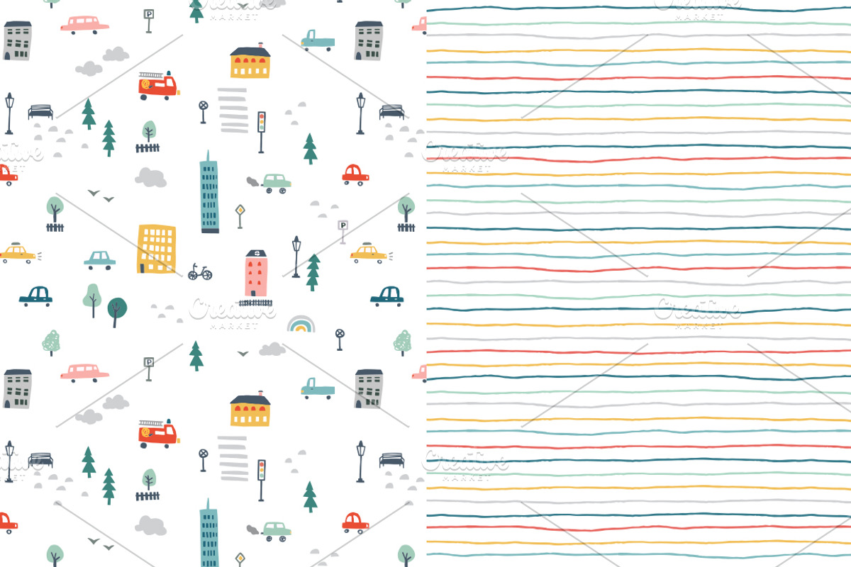 Seamless patterns for boys, a Pattern Graphic by Magnia