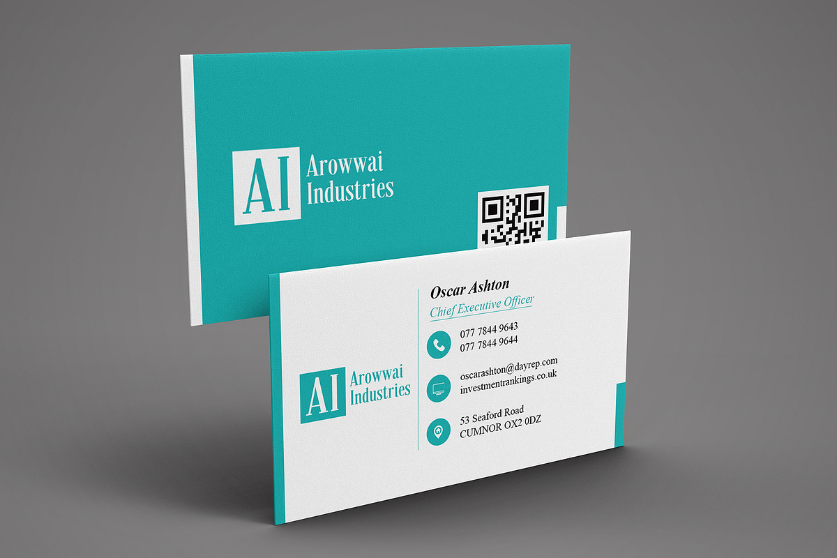 Clean Modern Double-Sided Business Card PSD
