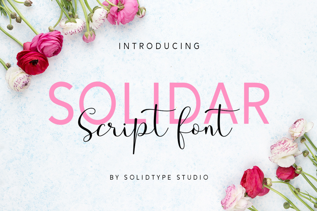 Solidar Font Family, a Script Font by Solidtype