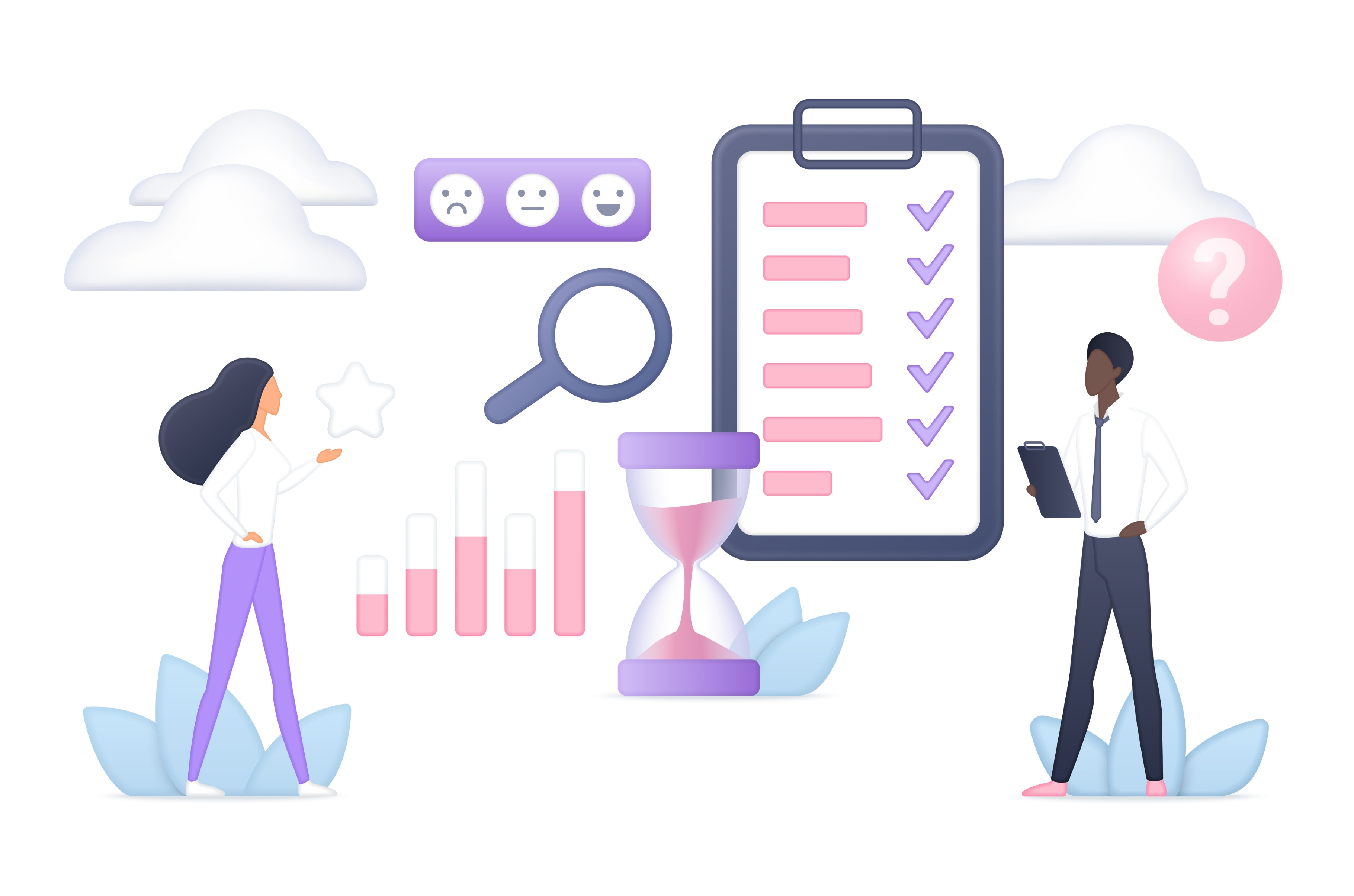Cloud Survey Volumetric Data, a Finance Illustration by Lemberg Vector