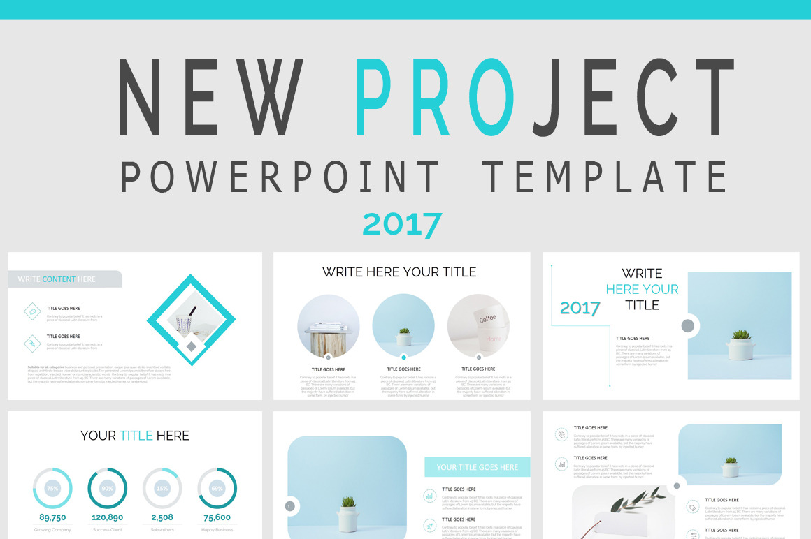 New Project Powerpoint sale of, a Presentation Template by SlideBester