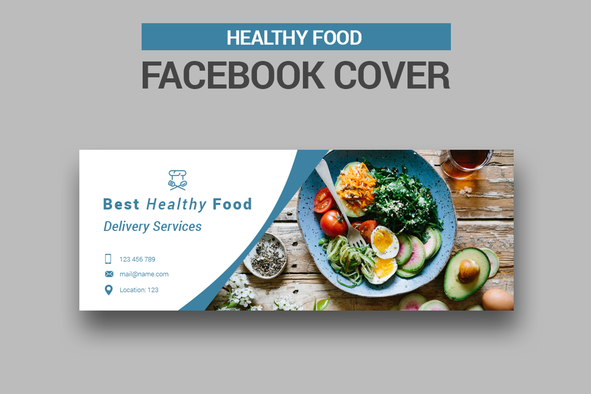 Healthy Food Facebook Cover, a Social Media Template by Creatricks