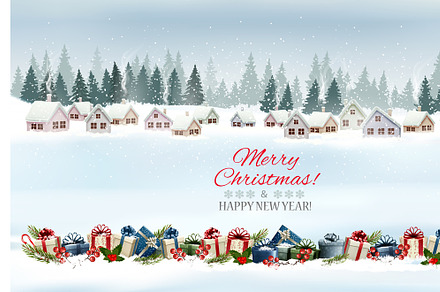 Christmas background. Winter snow | Background Graphics ~ Creative Market
