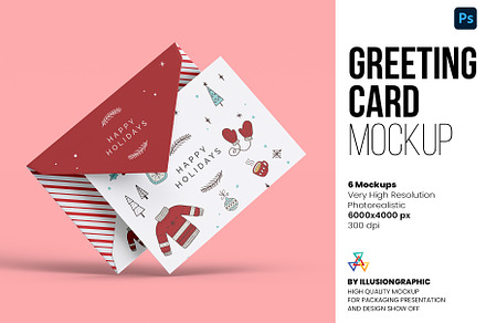 Greeting Card Mockup | Print Templates ~ Creative Market