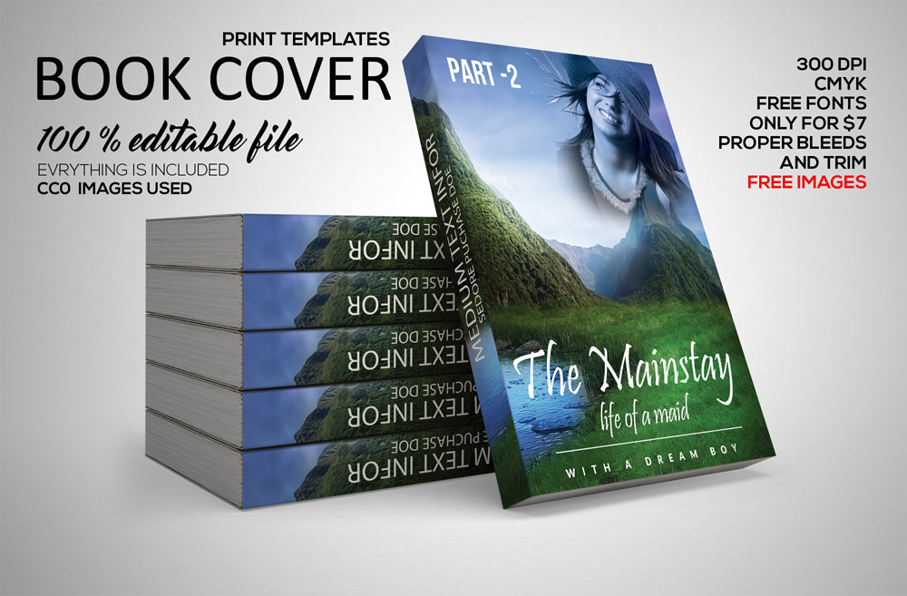 Book Cover Print Template, a Stationery Template by Psd Templates