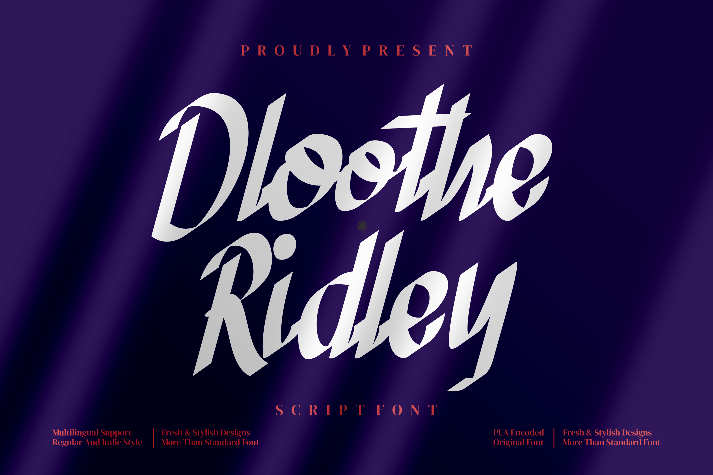 Dloothe Ridle - Script style font, a Serif Font by mahstudios ...