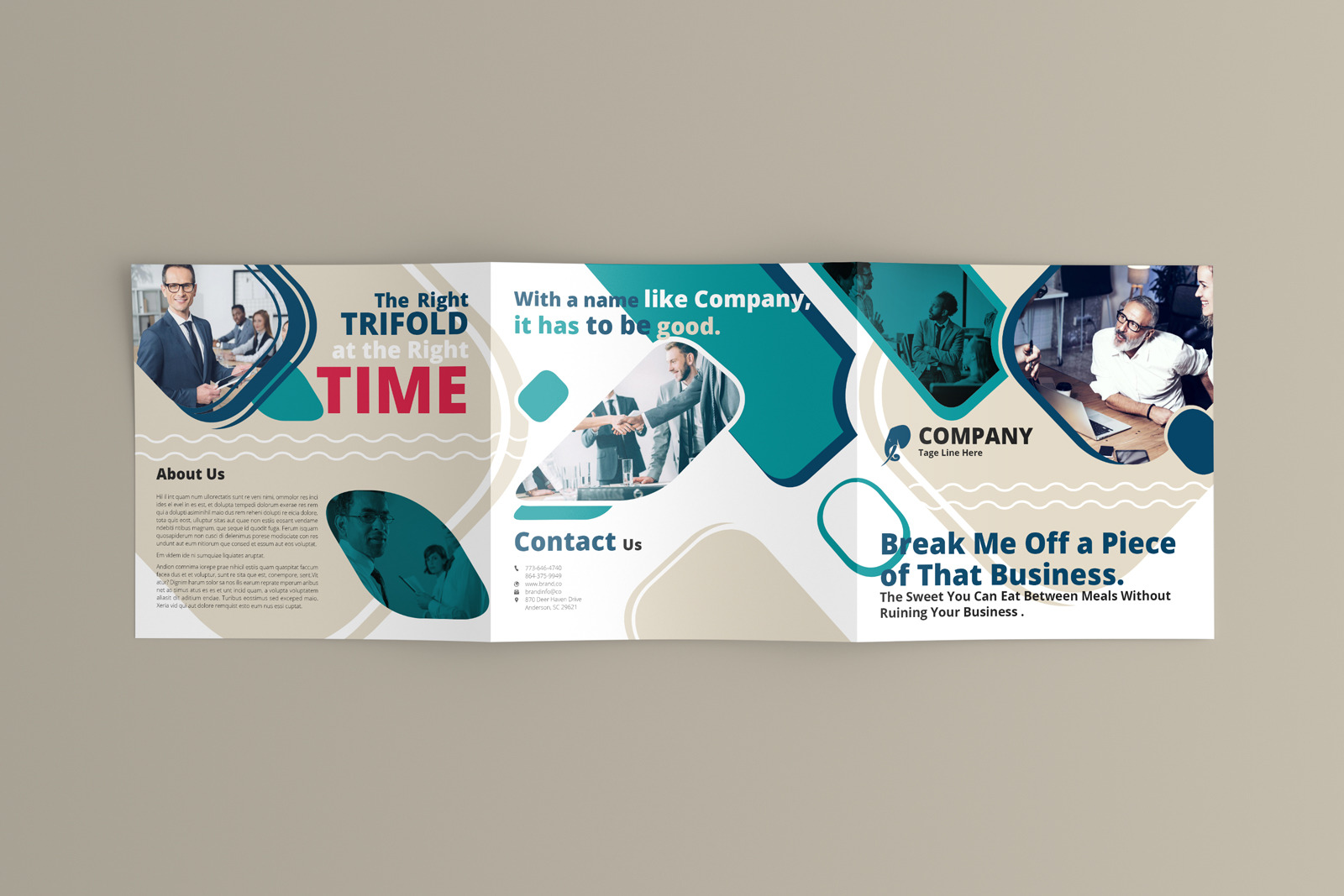 Square Trifold InDesign Brochure