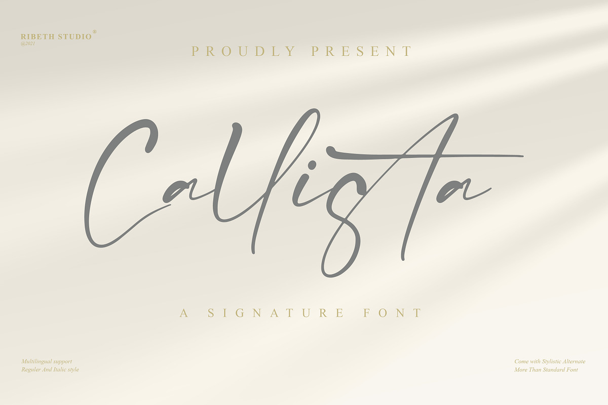 Callista - Signature Font | Creative Market