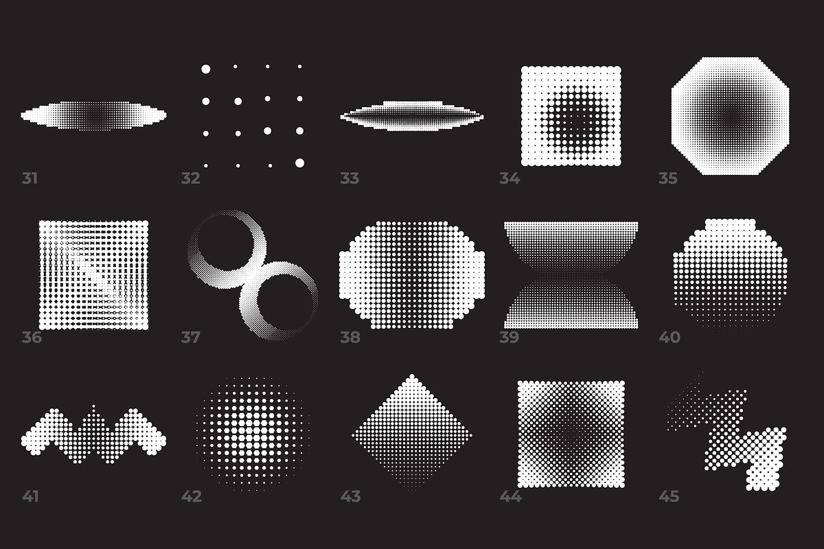 60 Vector Halftones. Part 2, an Object Graphic by Vanzyst