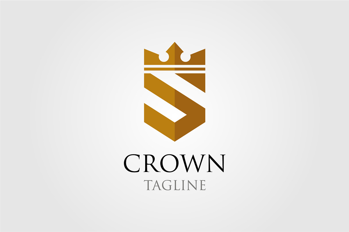 vintage letter s crown logo vector