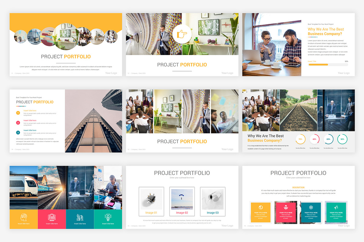 Portfolio Google Slides Template, a Presentation Template by SlideOne