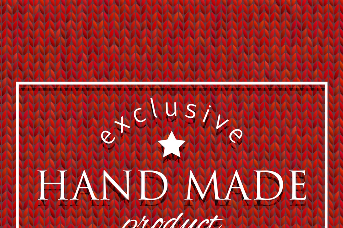 Knitting pattern and Hand Made label, a Pattern Graphic by zasim.art