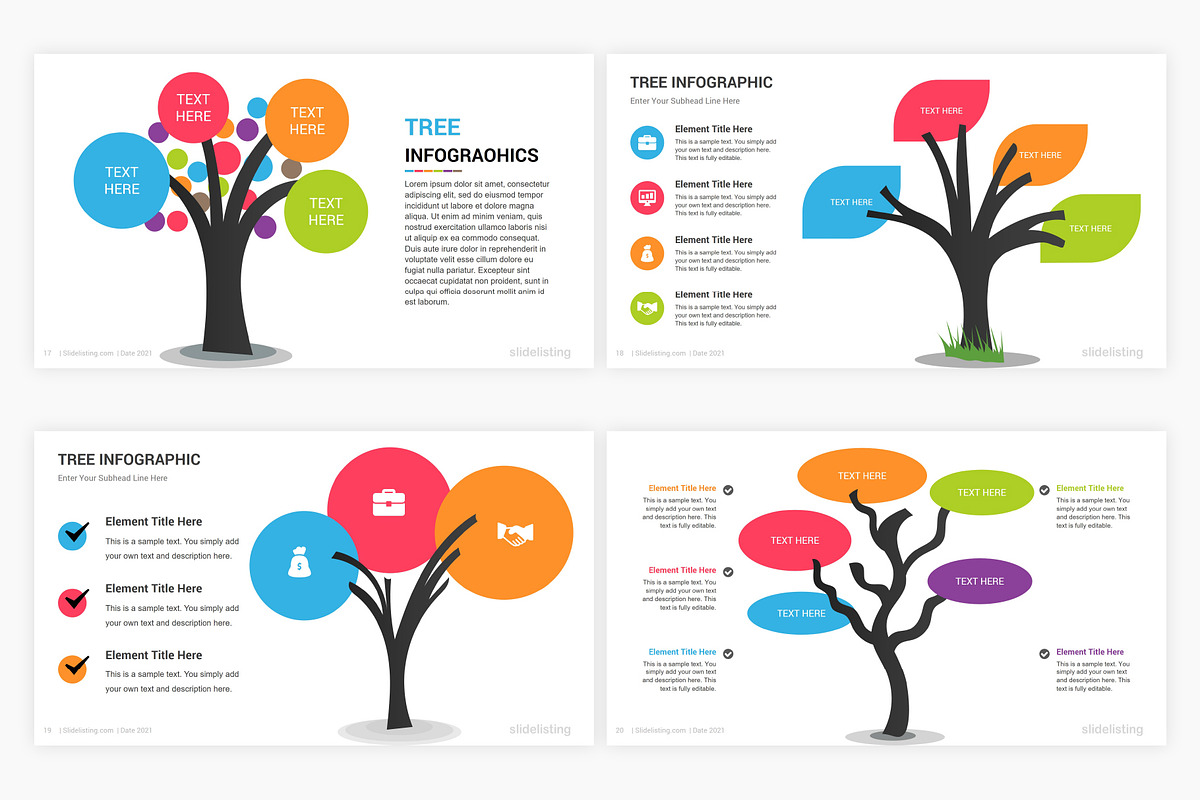 Tree Infographics PowerPoint Template