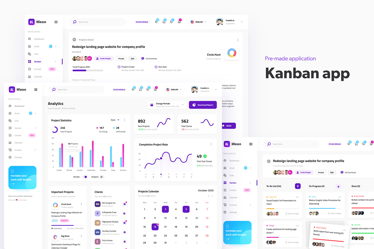 Kleon - Clean Admin Panel Dashboard