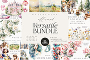 VERSATILE BUNDLE watercolor clipart | Creative Market