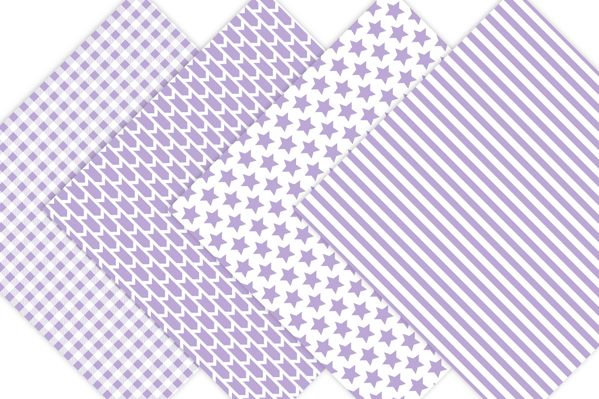 Lavender Digital Paper, a Pattern Graphic by Leska's Digitals